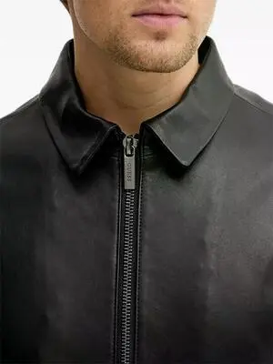 Guess Leather Zip-up Jacket