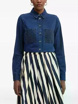 Guess Monique Button-down Embellished Denim Shirt - Blue