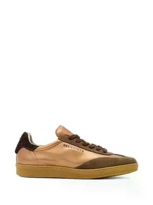 ALLSAINTS AllSaints Suede Panelled Lace-Up Sneakers Orange