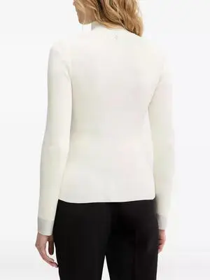 Guess Embellished High Neck Long Sleeve Top