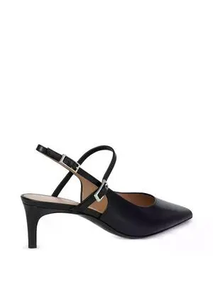 POTAMY Buckle Strap Leather Pumps