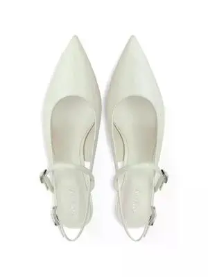 POTAMY Leather Pointed Strap Pumps