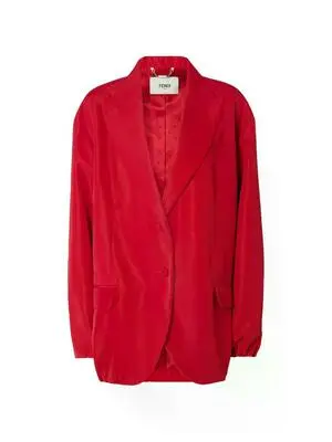 Fendi Belted Jacket - Red