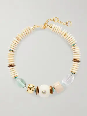 LIZZIE FORTUNATO Coquina Gold-plated Stone Necklace - Multi