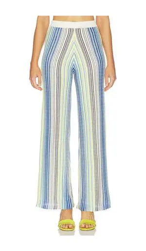 Line & Dot Striped Knit Trousers