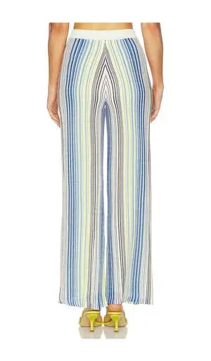 Line & Dot Striped Knit Trousers
