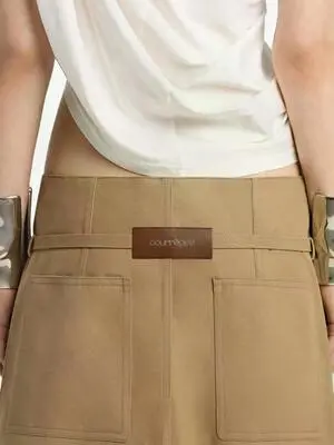 COURREGES Belted A-line Shorts