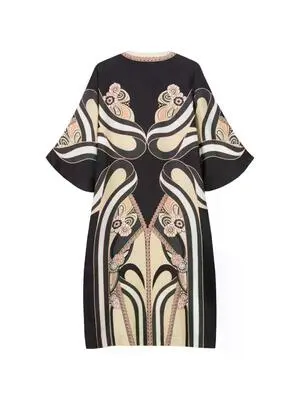 La DoubleJ Ambrosia Print Silk Twill Kaftan Dress