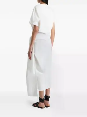 Khaite Asymmetrical Draped Poplin Dress