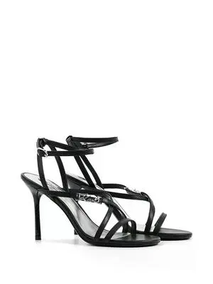 Karl Lagerfeld Logo Strap Stiletto Sandals