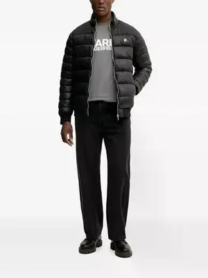 Karl Lagerfeld Quilted Zip-up Jacket - Black
