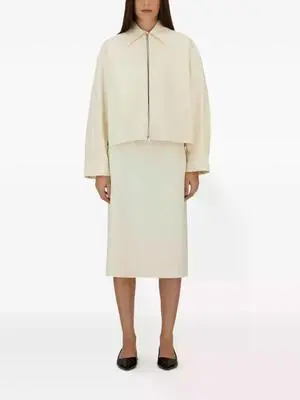 Herno Zip-up Boxy Cropped Jacket