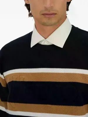Herno Striped Crew Neck Sweatshirt