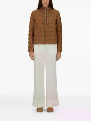 Herno Quilted High-neck Jacket With Striped Detail