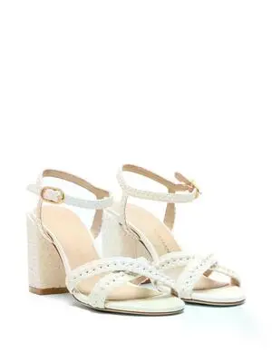 STUART WEITZMAN Alyssa Woven Block Heel Sandals