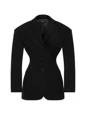 ANOUKI Fitted-waist Blazer - Black
