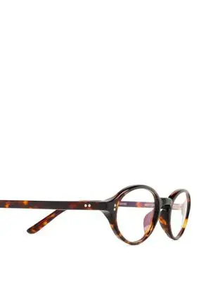 Chimi Tortoiseshell Round Frame Eyeglasses - Brown