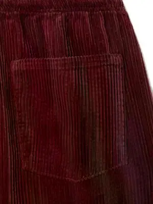 American Vintage Corduroy Drawstring Shorts - Red