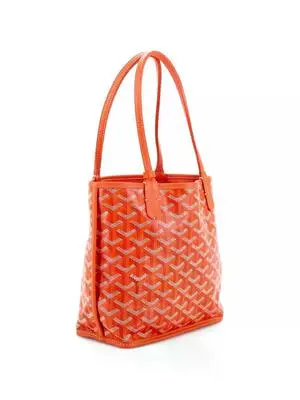 Goyard Anjou Reversible Tote Coated Canvas Mini Satchel - Orange
