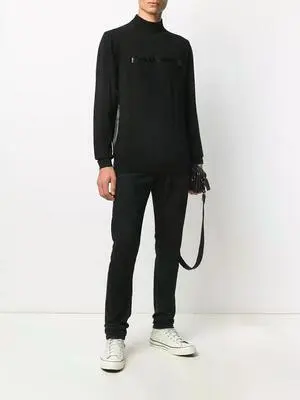 Karl Lagerfeld Mock Neck Logo Sweater