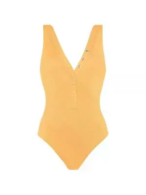 ERES ERES Icône V-Neck One-Piece Swimsuit Yellow