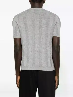 Brunello Cucinelli Ribbed Knit Short-sleeve T-shirt