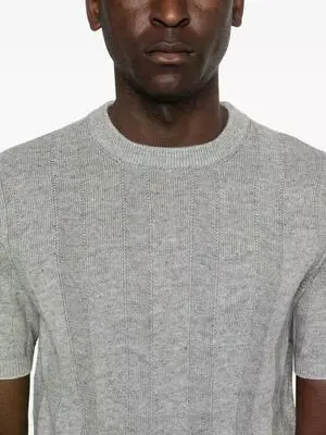 Brunello Cucinelli Ribbed Knit Short-sleeve T-shirt