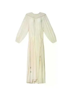 Isabel Marant Étoile Nydia Lace Bib Embellished Maxi Dress - Neutrals