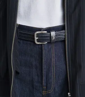 Emporio Armani Woven Leather Belt