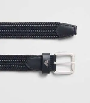 Emporio Armani Woven Leather Belt