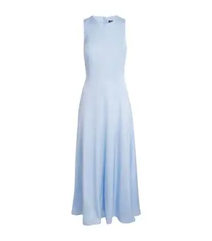 Maje Maje Open-Back Maxi Dress Blue