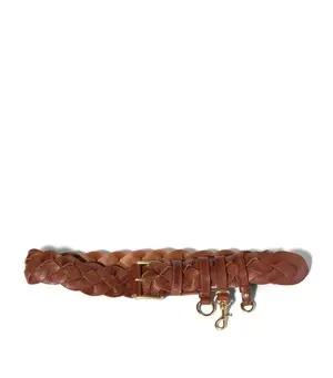 Miu Miu Woven Leather Belt - Brown