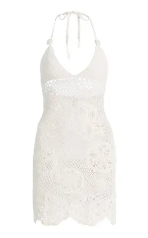 Akoia Swim Crocheted Mini Dress - White