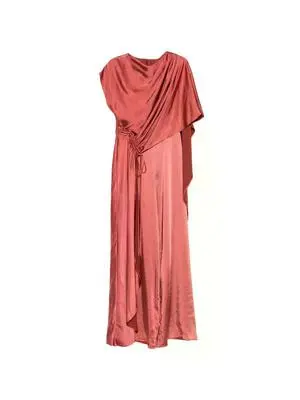 Amsale Draped Maxi Dress - Red