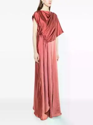 Amsale Draped Maxi Dress