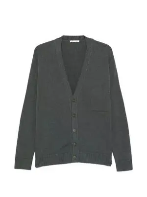 THE ROW Button V-neck Cardigan - Grey