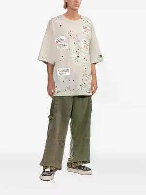 Mihara Yasuhiro Embellished-sticker T-shirt