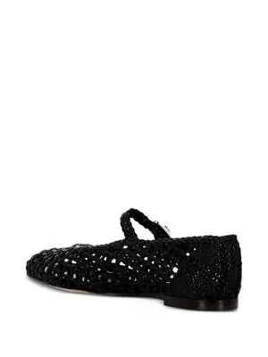 Le Monde Beryl Braided Buckle Flat Shoes - Black