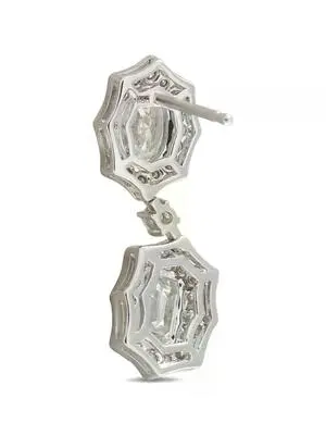 LB EXCLUSIVE 18k White Gold Diamond Drop Earrings