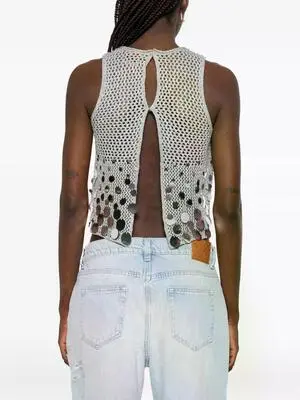 Casablanca Sequin Embellished Knit Top