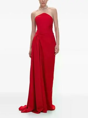 V:PM ATELIER Kira Strapless Twisted Maxi Dress - Red