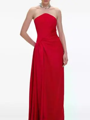 V:PM ATELIER Kira Strapless Twisted Maxi Dress - Red