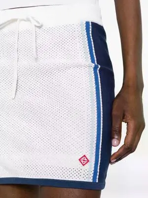 Casablanca Drawstring Mesh Mini Skirt