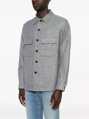 Zegna Chest-pocket Shirt - Blue