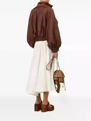 Zimmermann Luna Leather Bomber Jacket
