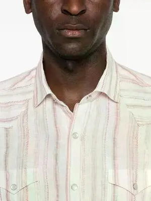 BARBA NAPOLI Striped Pocket Shirt