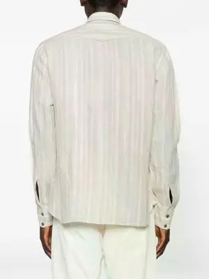 BARBA NAPOLI Striped Flap-pockets Shirt