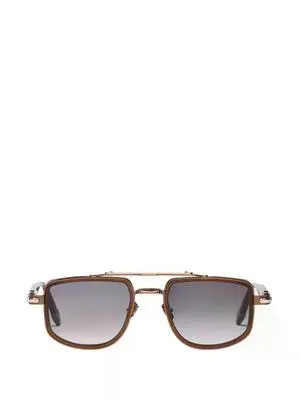 JOHN DALIA Kai Square-frame Sunglasses - Brown