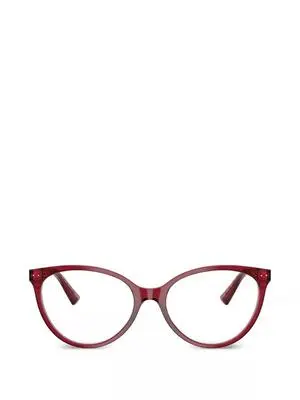 JIMMY CHOO Transparent Round-frame Glasses - Red