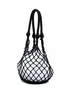 Prada Mesh And Leather Bucket Bag